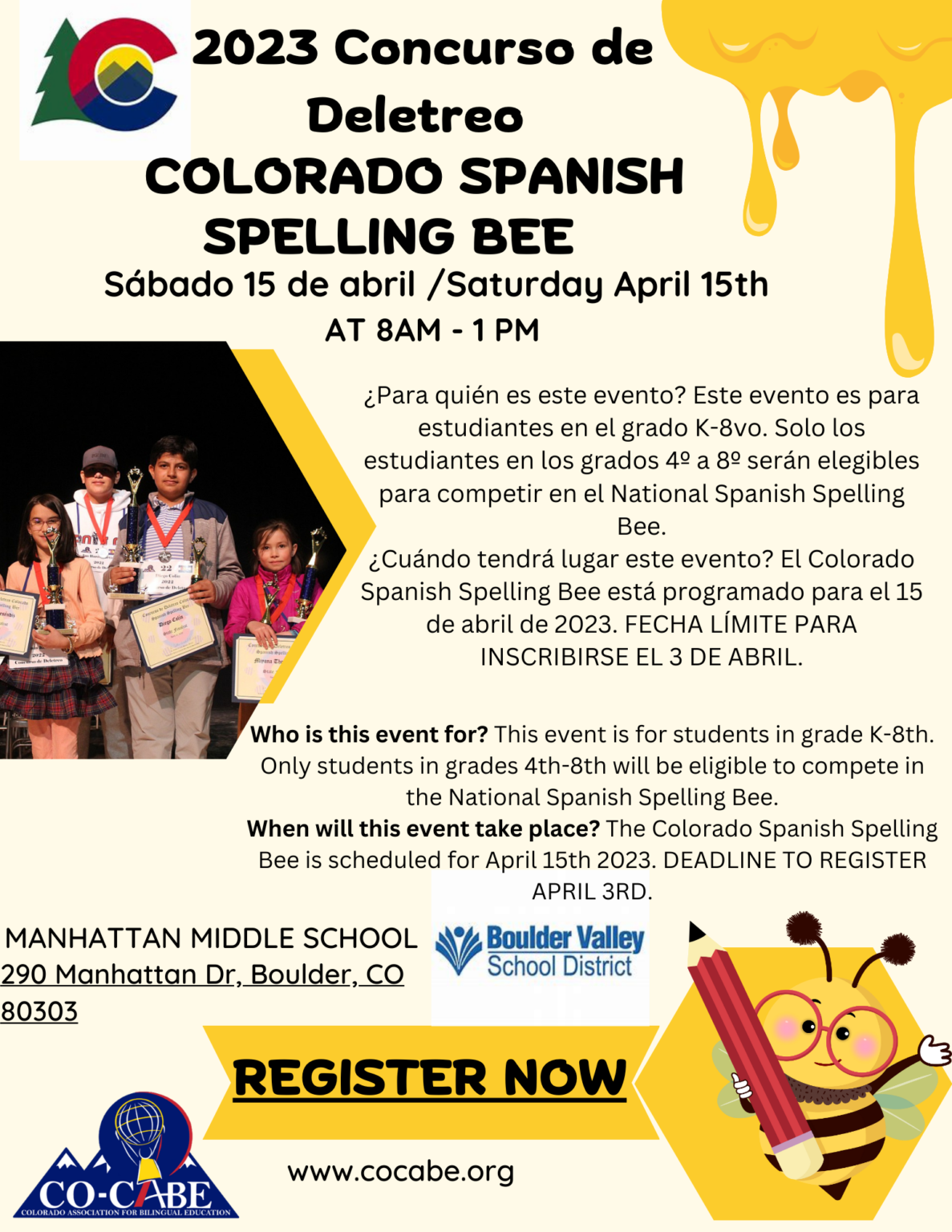 Register today for the 2023 Colorado Spanish Spelling Bee! – CO-CABE